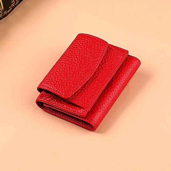 Quality Compact Size GENUINE LEATHER Credit Card Wallet for Women's Short Purse 2023 for sale