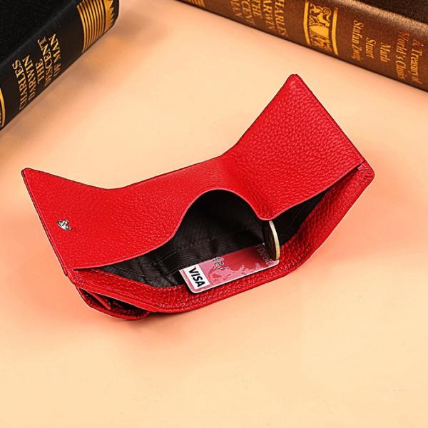 Quality Compact Size GENUINE LEATHER Credit Card Wallet for Women's Short Purse 2023 for sale