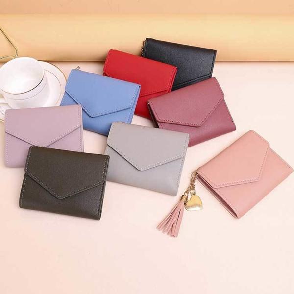 Quality Women's Small Compact Bifold Genuine Leather Pocket Wallet with Id Card Case and Custom Logo for sale