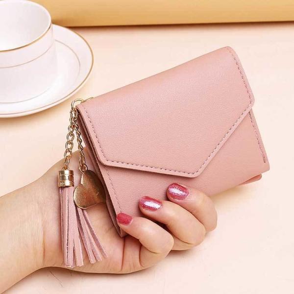 Quality Women's Small Compact Bifold Genuine Leather Pocket Wallet with Id Card Case and for sale