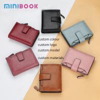 Quality Multifunctional Leather Wallet with Clamshell Closure and Card Storage for sale