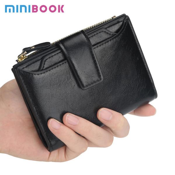 Quality Multifunctional Leather Wallet with Clamshell Closure and Card Storage for sale