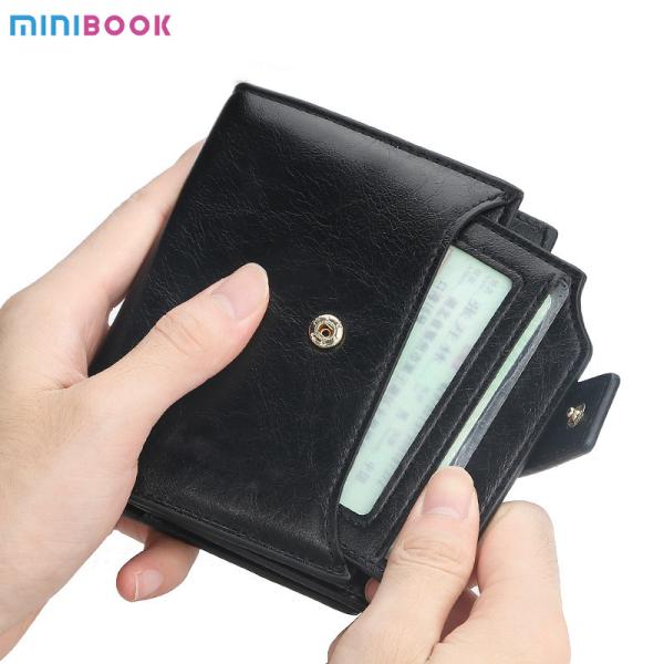 Quality Multifunctional Leather Wallet with Clamshell Closure and Card Storage for sale