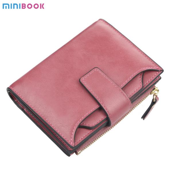 Quality Multifunctional Leather Wallet with Clamshell Closure and Card Storage for sale