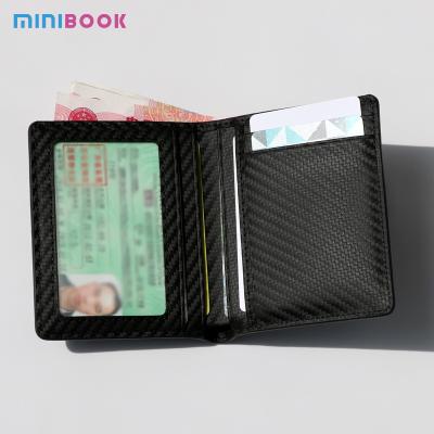 中国 パーソナライズされたミニブック 男性財布 本物の革と炭素繊維素材 販売のため