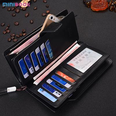 中国 ミニブック 腕帯 ストラップ 財布 ビジネスカード マルチカード クラムシェル レザー 財布 販売のため