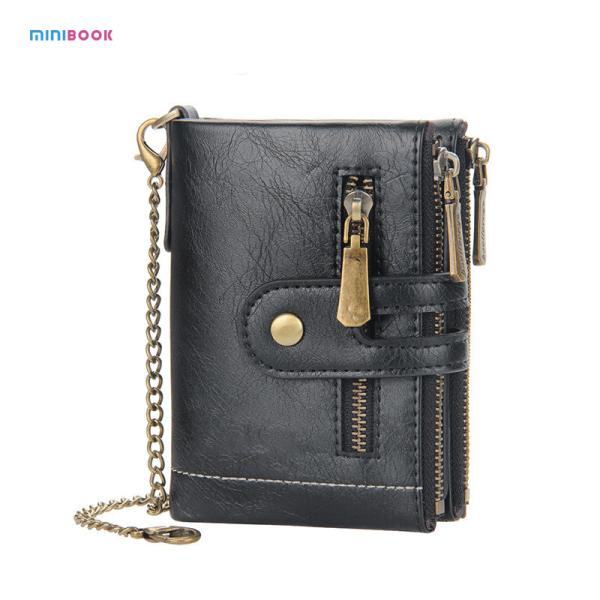 Quality Minibook Fashion Men's Credit Card Coin Bag Short Wallet with Customized Logo and Style for sale
