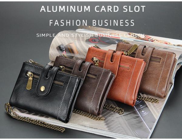 Quality Minibook Fashion Men's Credit Card Coin Bag Short Wallet with Customized Logo for sale