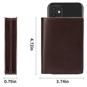 Quality Vintage Men's Business Card Holder Wallet with Open Closure and No Decoration for sale