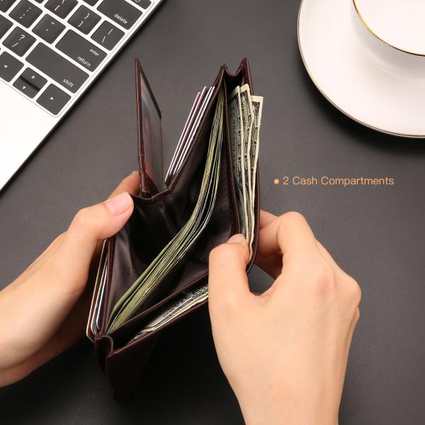 Quality Vintage Men's Business Card Holder Wallet with Open Closure and No Decoration for sale