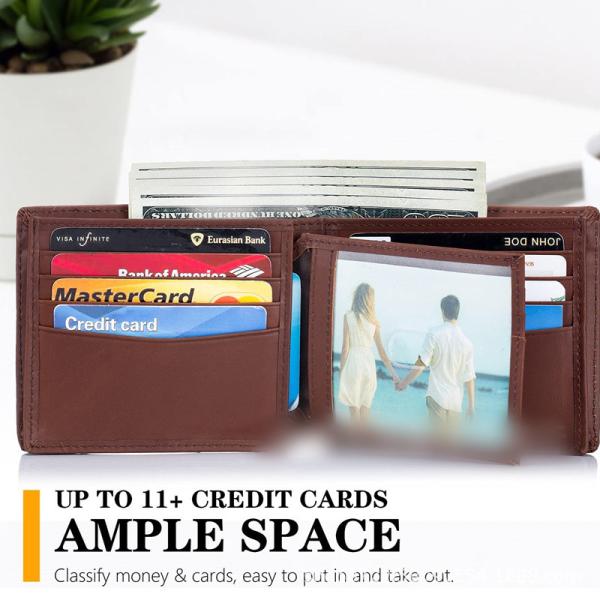 Quality Short Wallet PU Leather Male Casual Purse ID Cards Holder Clutch Coin Purse for sale