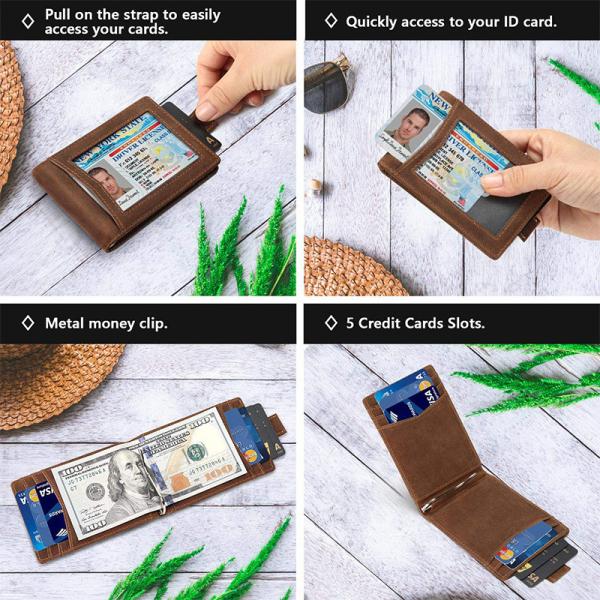 Quality Customized Men's Credit Card Holder Wallet with Portable Thin Design and Rfid for sale