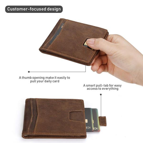 Quality Customized Men's Credit Card Holder Wallet with Portable Thin Design and Rfid for sale