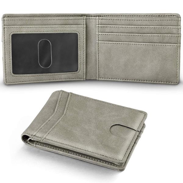 Quality Men's Crazy Horse Leather Multi-card Bank Card Holder with Zipper and RFID for sale