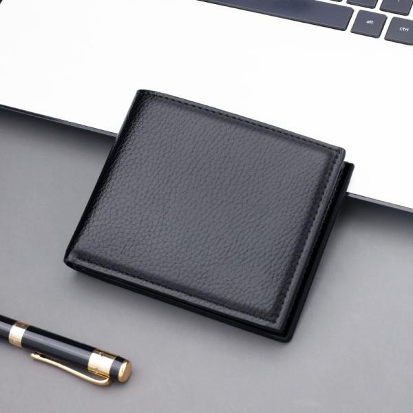 Quality Driver's License Card Holder Fashion Short Pebble Leather Wallet for Men Horizontal for sale