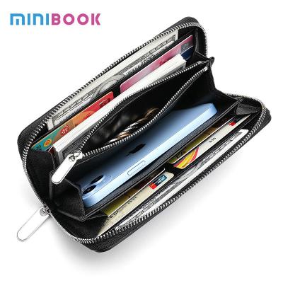 Cina Multi-Function Passport Card Holder Genuine Leather Zipper Long Wallet for Men and Women in vendita