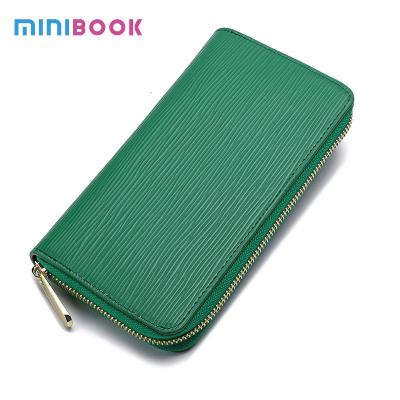 Cina Multi-Function Passport Card Holder Genuine Leather Zipper Long Wallet for Men and Women in vendita