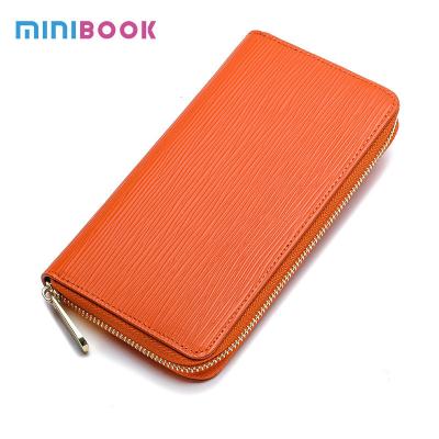 Cina Multi-Function Passport Card Holder Genuine Leather Zipper Long Wallet for Men and Women in vendita