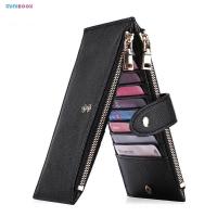China PU Saffiano Leather Long Card Slot Money Case RFID Blocking Bifold Wallet 12 Card Capacity for sale