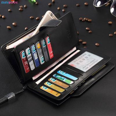 China Cartão Multi Função Homem Casual Carteiras de Couro Longas em Estilo Vintage Para Mulheres à venda