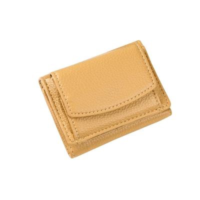 Cina Solid Color Women's Mini Credit Card Holder Leather Coin Purse Wallet For Daily Life in vendita