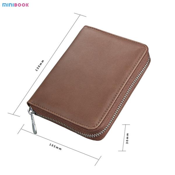 Quality Large Capacity ID Credit Card Holder Organ Zipper Coin Purse for Men and Women for sale