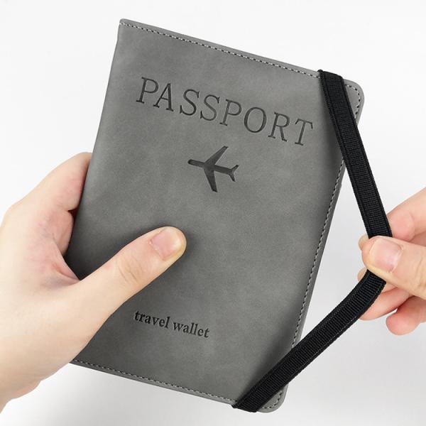 Quality Open Pattern Type Combo Passport Holder Travel Wallet RFID Blocking PU Leather for sale