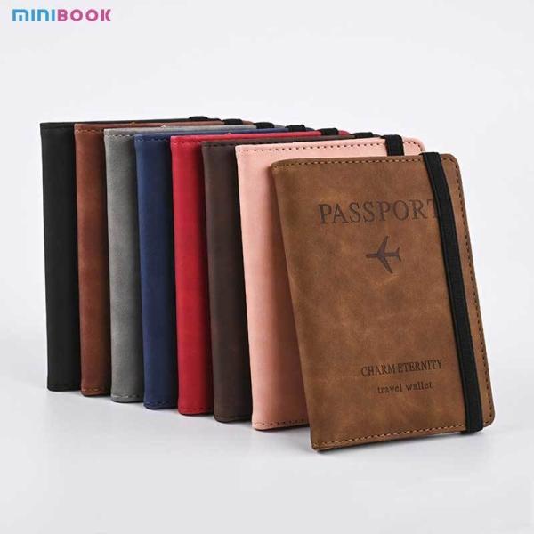Quality Vintage Business Passport Covers Holder Multi-Function ID Bank PU Leather Wallet Case for sale
