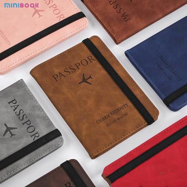 Quality Vintage Business Passport Covers Holder Multi-Function ID Bank PU Leather Wallet for sale