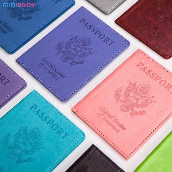 Quality 2023 USA Passport Holder Sleeve Custom Logo for Personalized Traveling in PU for sale