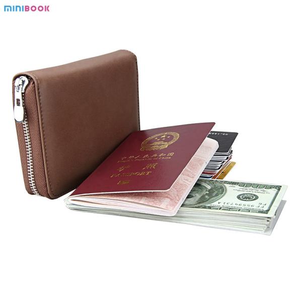 Quality Custom Logo Genuine Leather Rfid Wallet with RFID Blocking and ID Card Holder for sale