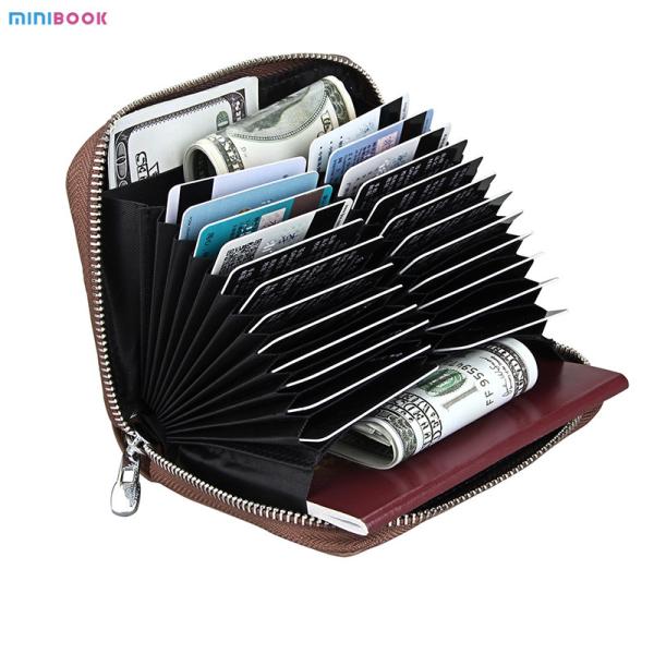 Quality Custom Logo Genuine Leather Rfid Wallet with RFID Blocking and ID Card Holder for sale
