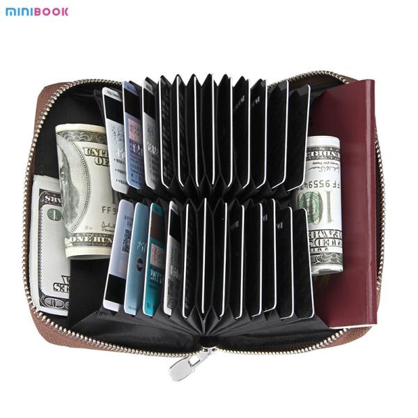 Quality Custom Logo Genuine Leather Rfid Wallet with RFID Blocking and ID Card Holder for sale