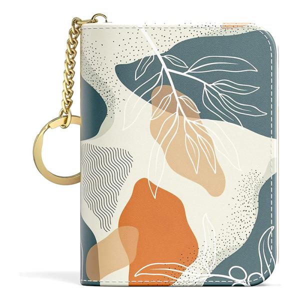 Quality Custom Printing Wallet Mobile Credit Card Holder with Keychain and Portefeuille for sale
