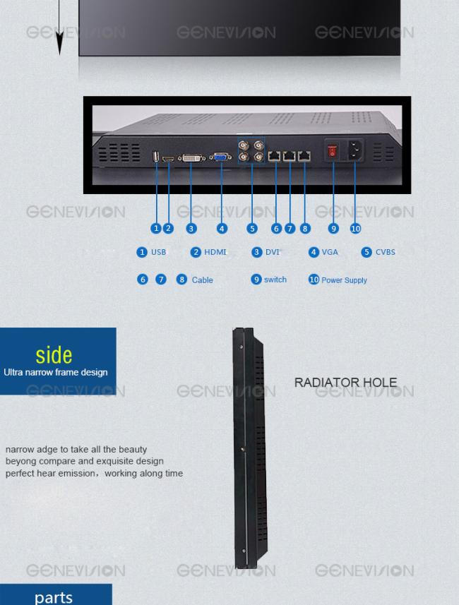 55 inch splicing screen TV wall with bracket floor standing 3.5mm narrow bezel seamless video wall screen