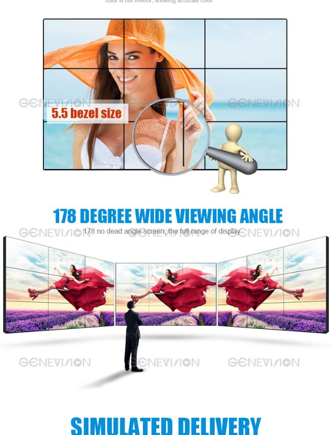 46 inch TV wall with cabinet floor standing high brightness advertising splicing screen ultra narrow bezel 5.5mm seamles