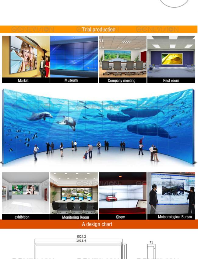 46 inch TV wall with cabinet floor standing high brightness advertising splicing screen ultra narrow bezel 5.5mm seamles