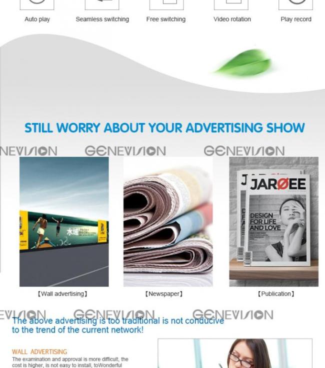 18.5 elevator vertical digital signage / LCD advertising player slim monitor 1080p