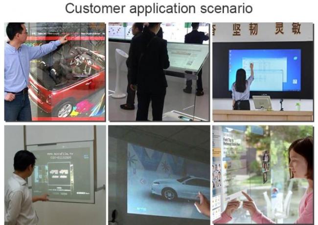 Interactive Capacitive Touch Foil Film PCAP Touch Screen Kiosk Transparent Nano Touch Wall For Window Shop