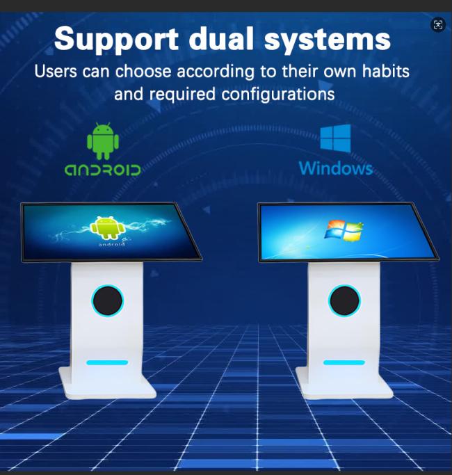 Touch screen kiosk in commercial setting