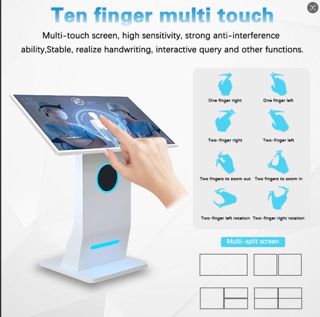 55 inch floor standing touch screen kiosk display