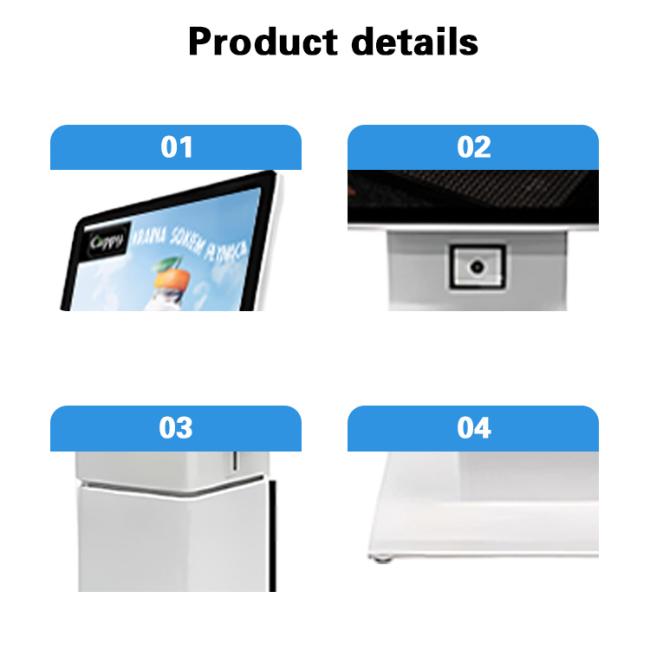 3 in 1 self ordering kiosk side view