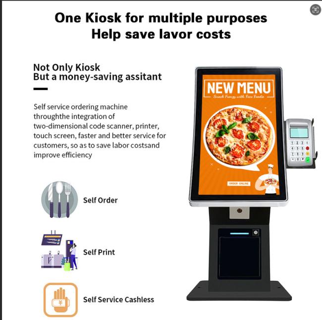 23.6 Inch Curved Touch Screen Kiosk - Front View