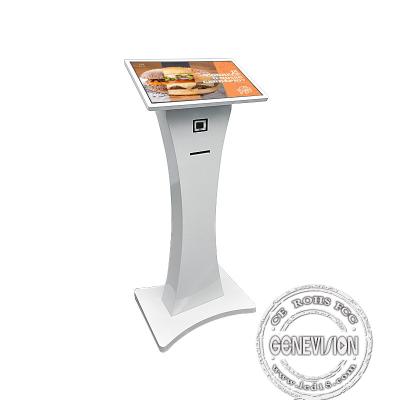 China 21.5 Inch LCD Self Service Kiosk Printer And Scanner Built In Floor Stand  for sale