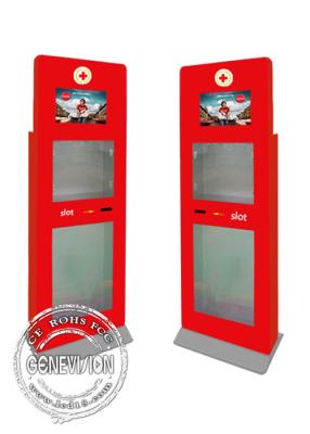 China Advertising Standee Hd Touch Screen Kiosk Digital Signage Totem With Emergency Kit Box for sale