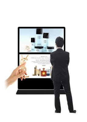 China Floor stand double screen Android wifi metal touch screen kiosk 65 inch for sale
