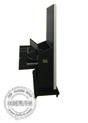 China Wifi Network Touch Screen Kiosk with Printer, Indoor Floor Standing Lcd Advertising Standee Kiosk for sale