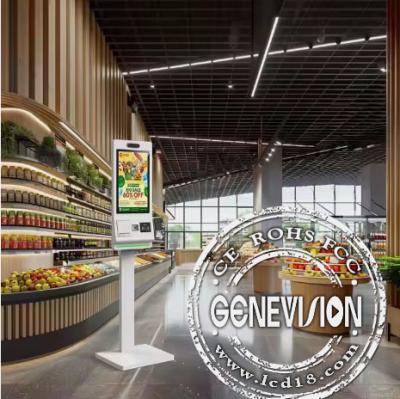 Chine 32 pouces commandes en libre-service paiement écran tactile kiosque Imprimante QR Code Scanner pour le supermarché / restaurant à vendre