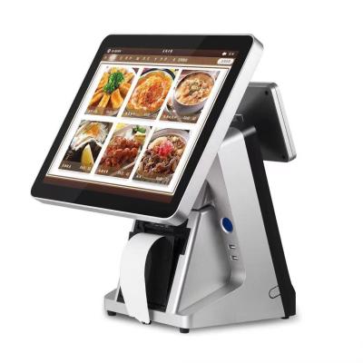 Cina Sistema doppio di posizione dello schermo di Windows del supermercato 15,6» con lo stampatore Scanner in vendita