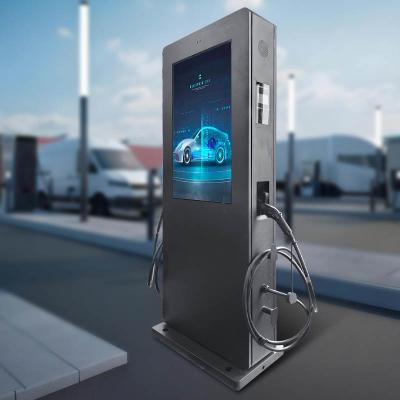 중국 EV 충전 디스플레이 43 인치 자동 야외 자동차 충전 디지털 사이니지 판매용